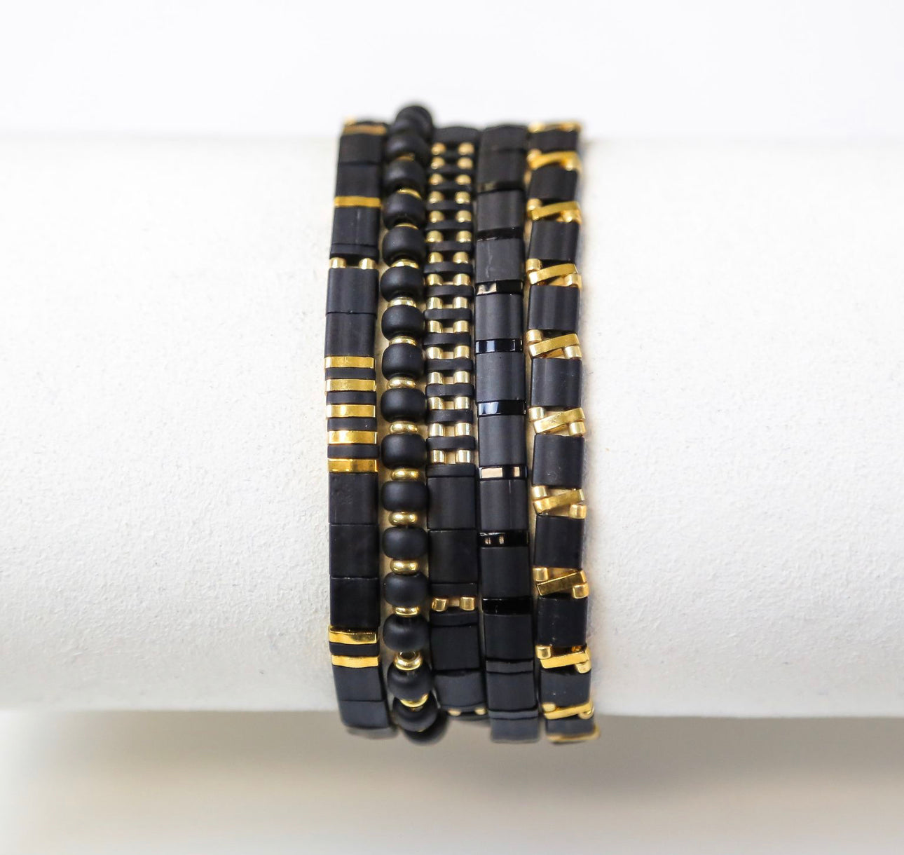 GOLD DIGGER - 5 Tila Bead Bracelet Stack – Mack & Rex